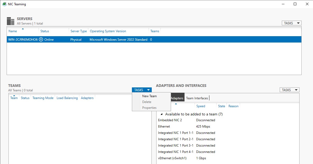 NIC Teaming/Bonding Configuration
