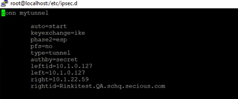 Configure IPsec on Linux Machine