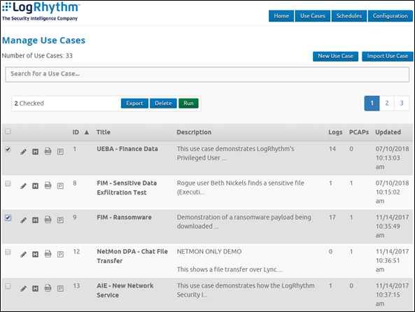Manage LogRhythm Echo Use Cases