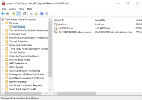 View an Example of Configuring Certificates for AI Engine
