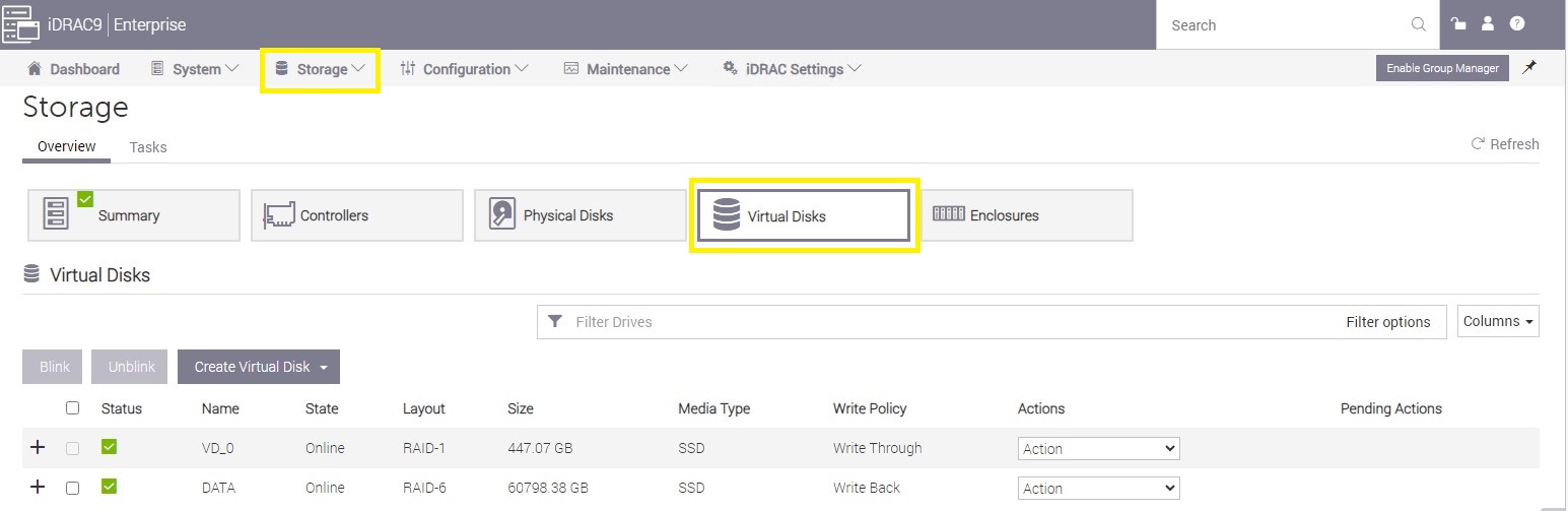 Gen6 Storage Array Configuration